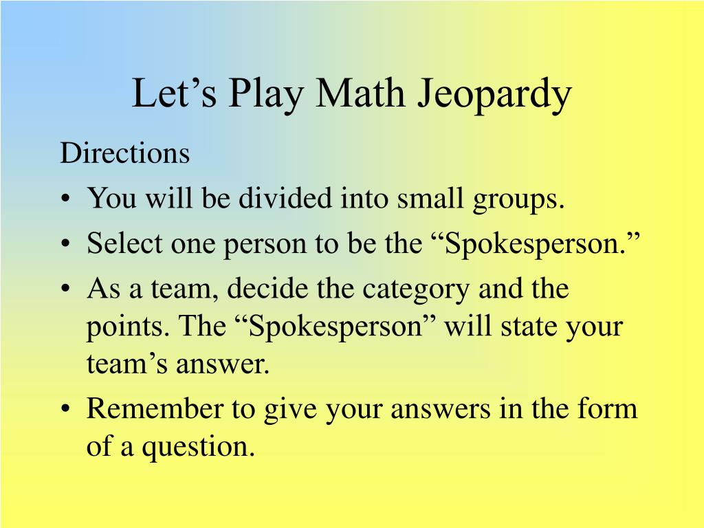 PPT - Geometry & Measurement Jeopardy Game | Fun Math Learning Activity ...
