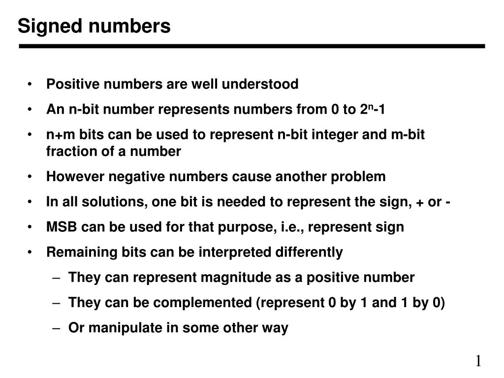 PPT - Signed numbers PowerPoint Presentation, free download - ID:1728170