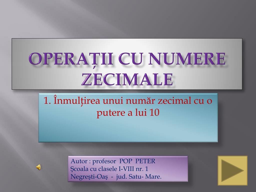 PPT - Opera ţii cu numere zecimale PowerPoint Presentation, free ...