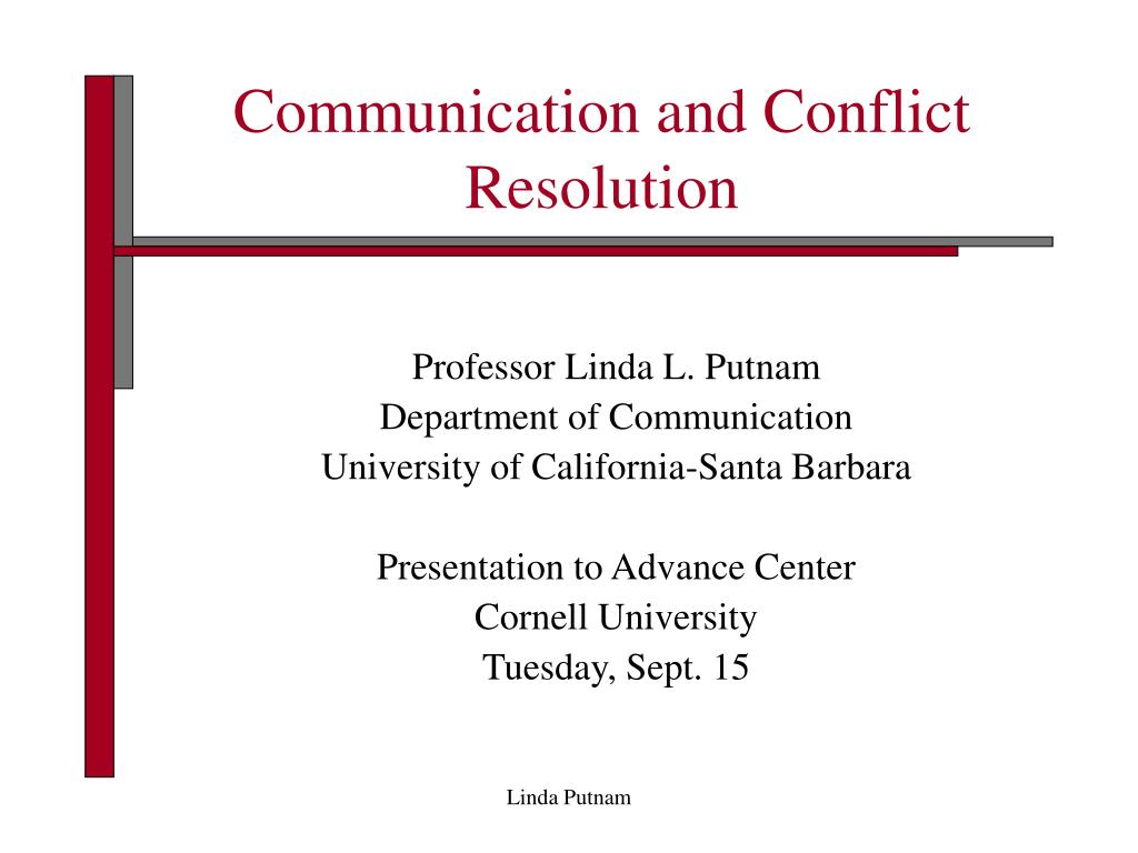 PPT - Communication and Conflict Resolution PowerPoint Presentation ...