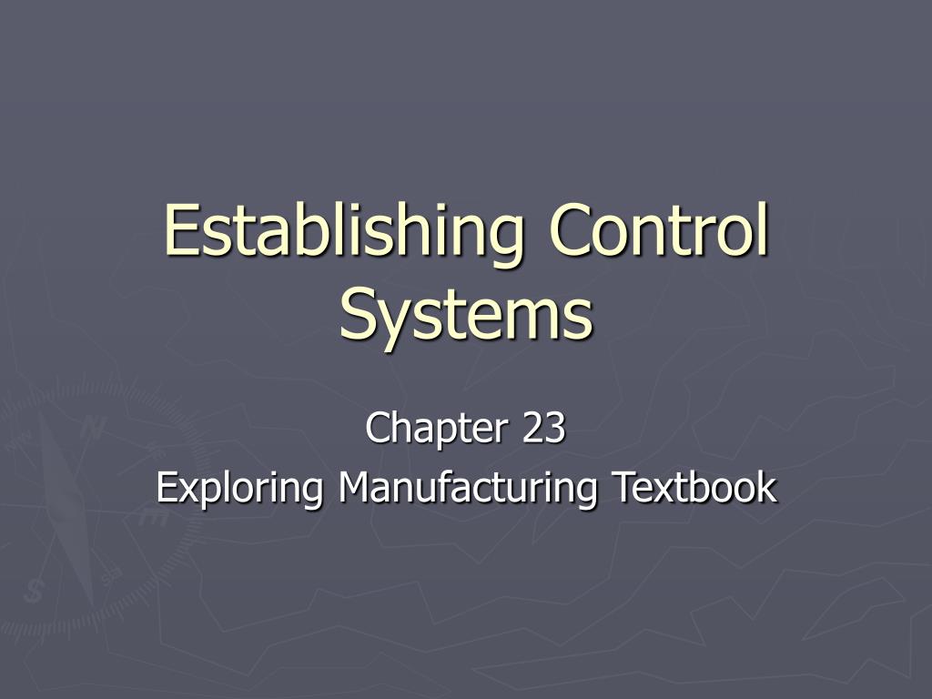 PPT - Establishing Control Systems PowerPoint Presentation, free ...