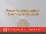 PPT - Independent Learning PowerPoint Presentation, free download - ID ...