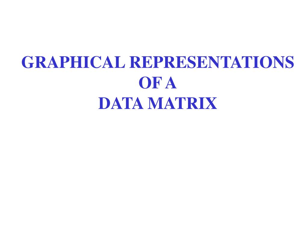 PPT - GRAPHICAL REPRESENTATIONS OF A DATA MATRIX PowerPoint ...