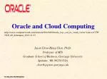 PPT - Oracle Cloud PowerPoint Presentation, free download - ID:5618501