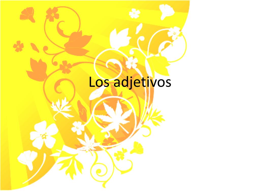 PPT - Los adjetivos PowerPoint Presentation, free download - ID:1734783