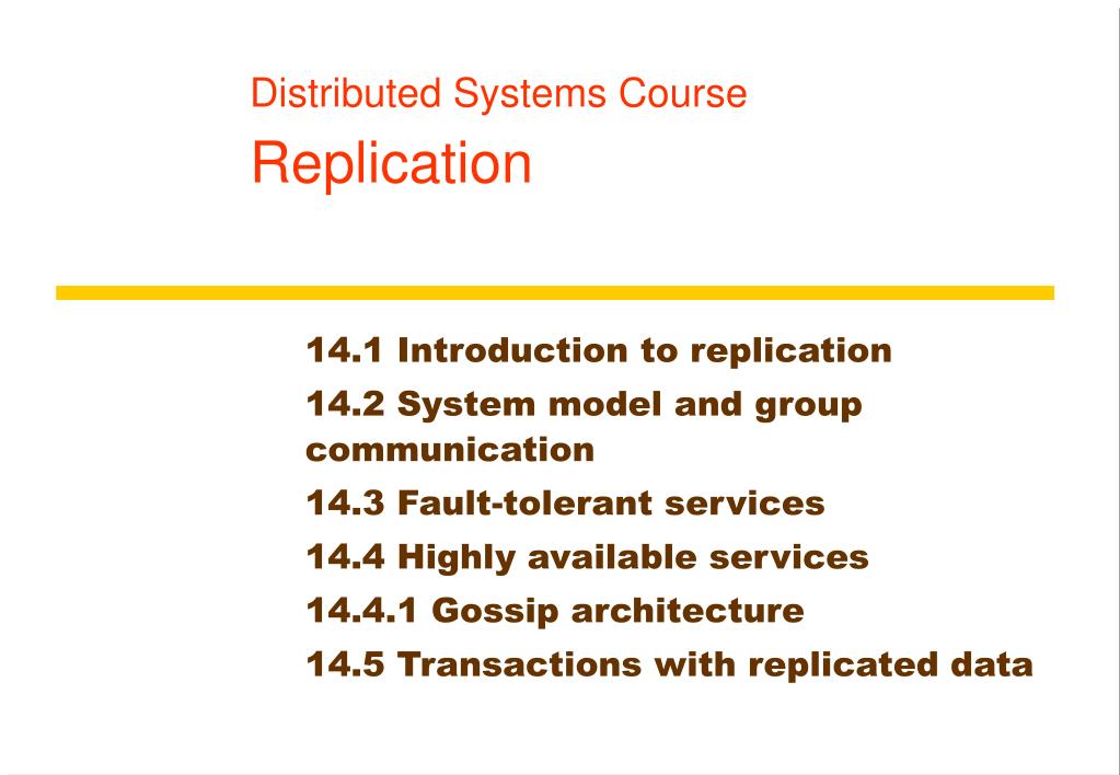 PPT - Distributed Systems Course Replication PowerPoint Presentation ...