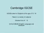 PPT - Cambridge IGCSE PowerPoint Presentation, free download - ID:1740449