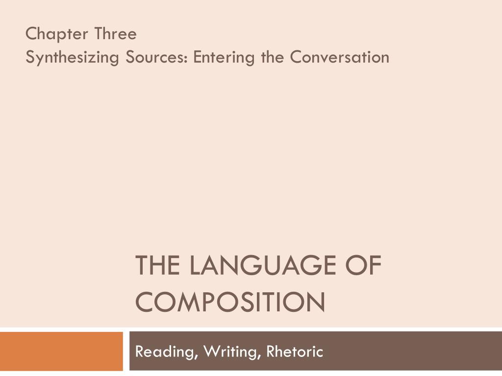 PPT - The Language of composition PowerPoint Presentation, free ...
