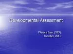PPT - Developmental assessment and approach to developmental delay in ...