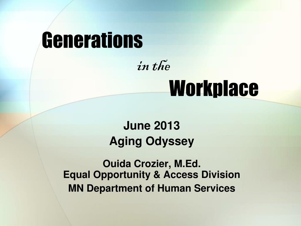 PPT - Generations in the Workplace PowerPoint Presentation, free ...