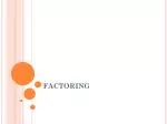 PPT - Factoring Tutorial PowerPoint Presentation, free download - ID:326516