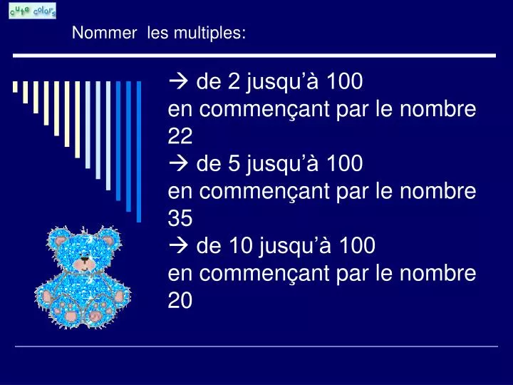 PPT - de 2 jusqu’à 100 en commençant par le nombre 22 de 5 jusqu’à 100 ...
