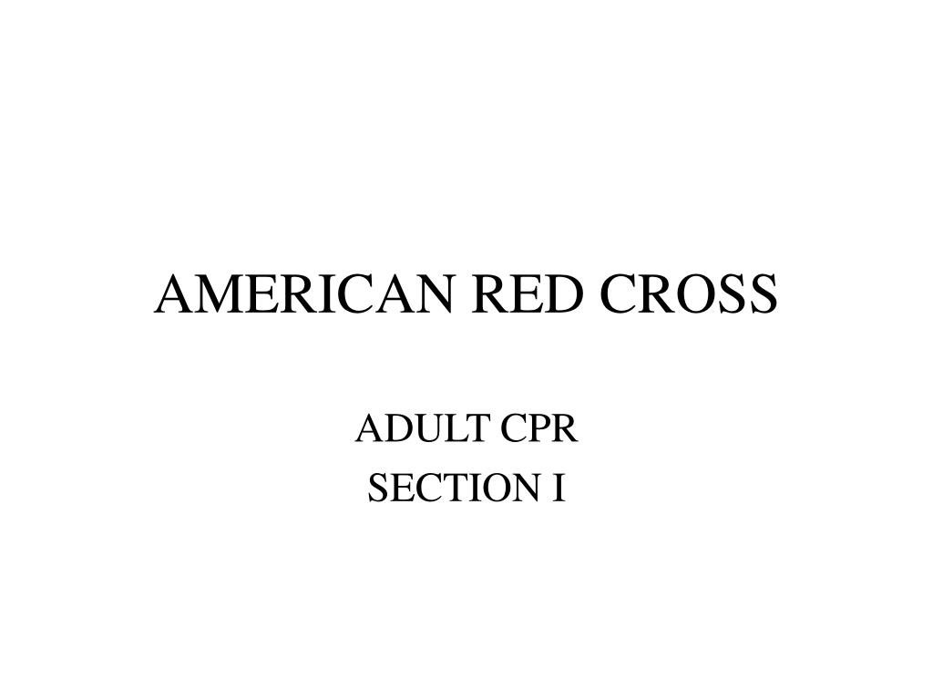 PPT - AMERICAN RED CROSS PowerPoint Presentation, free download - ID ...