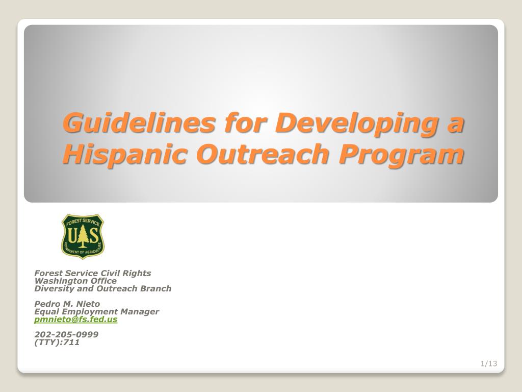 PPT - Guidelines for Developing a Hispanic Outreach Program PowerPoint ...