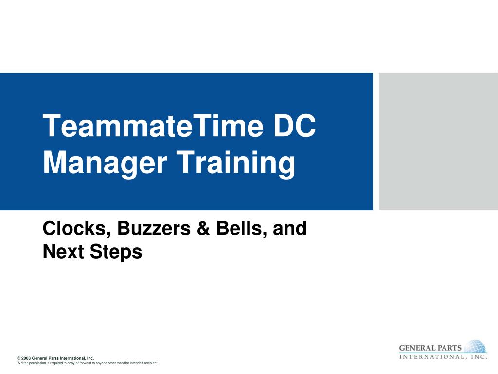 PPT - TeammateTime DC Manager Training PowerPoint Presentation, free ...