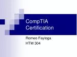 PPT - CompTIA A Certification Training - e-learningcenter PowerPoint Presentation - ID:7256109