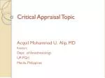 PPT - Critical Appraisal PowerPoint Presentation, free download - ID ...