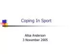 PPT - Stress and Coping In Sport and Exercise PowerPoint Presentation ...