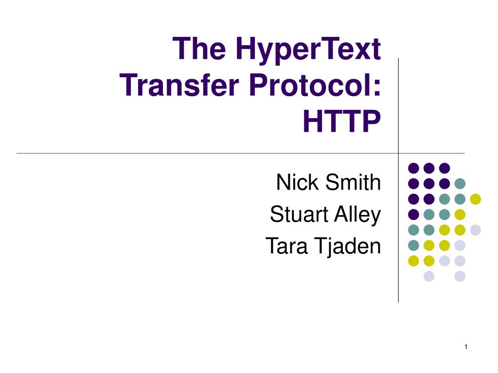 PPT - The HyperText Transfer Protocol: HTTP PowerPoint Presentation ...