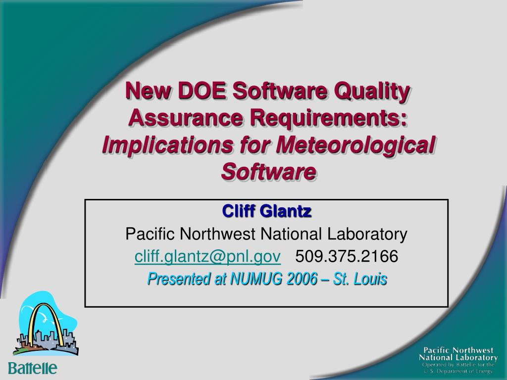 PPT - New DOE Software Quality Assurance Requirements: Implications for ...
