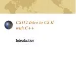 PPT - Intro to C++ PowerPoint Presentation, free download - ID:3785075