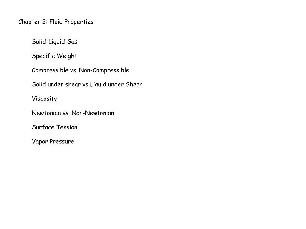 PPT - Chapter 2: Fluid Properties PowerPoint Presentation, free ...