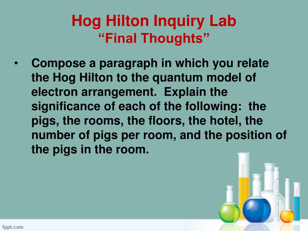 PPT - Hog Hilton Inquiry Lab “Final Thoughts” PowerPoint Presentation ...