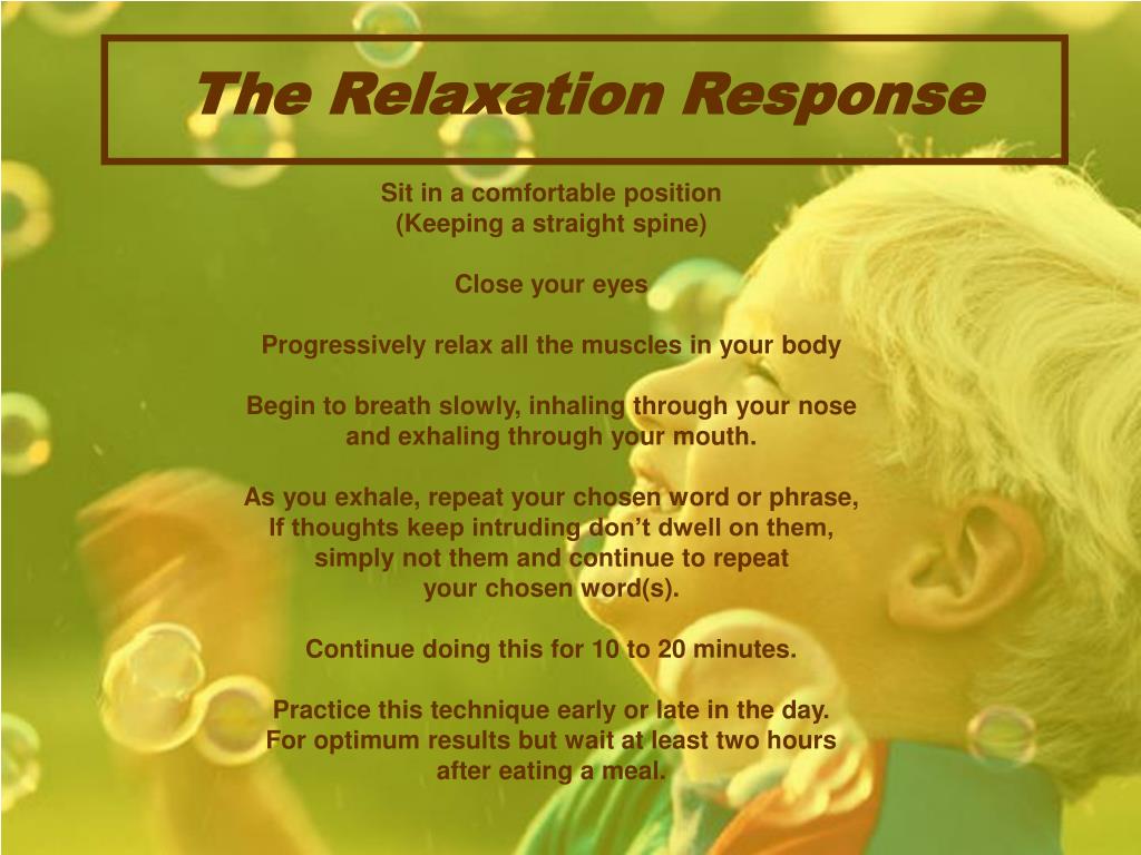 PPT - The Relaxation Response PowerPoint Presentation, free download ...