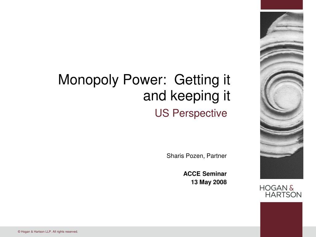 PPT - Monopoly Power: Getting it and keeping it PowerPoint Presentation ...