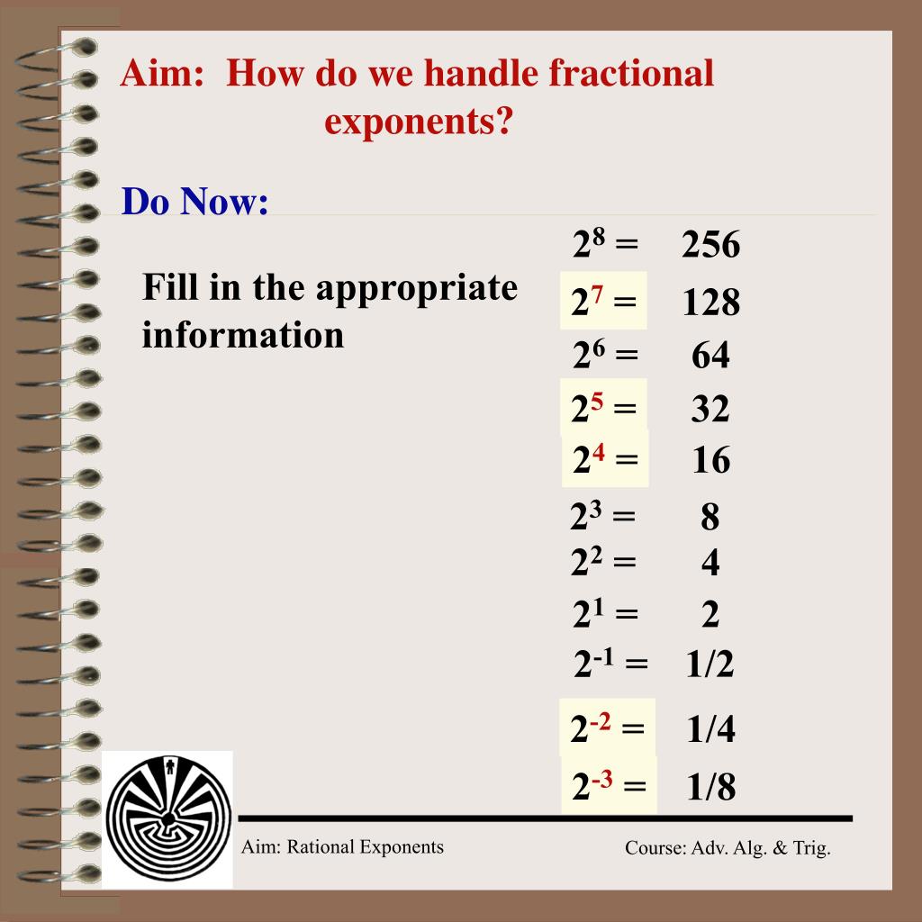 PPT - Fractional Exponents and Exponential Properties PowerPoint ...