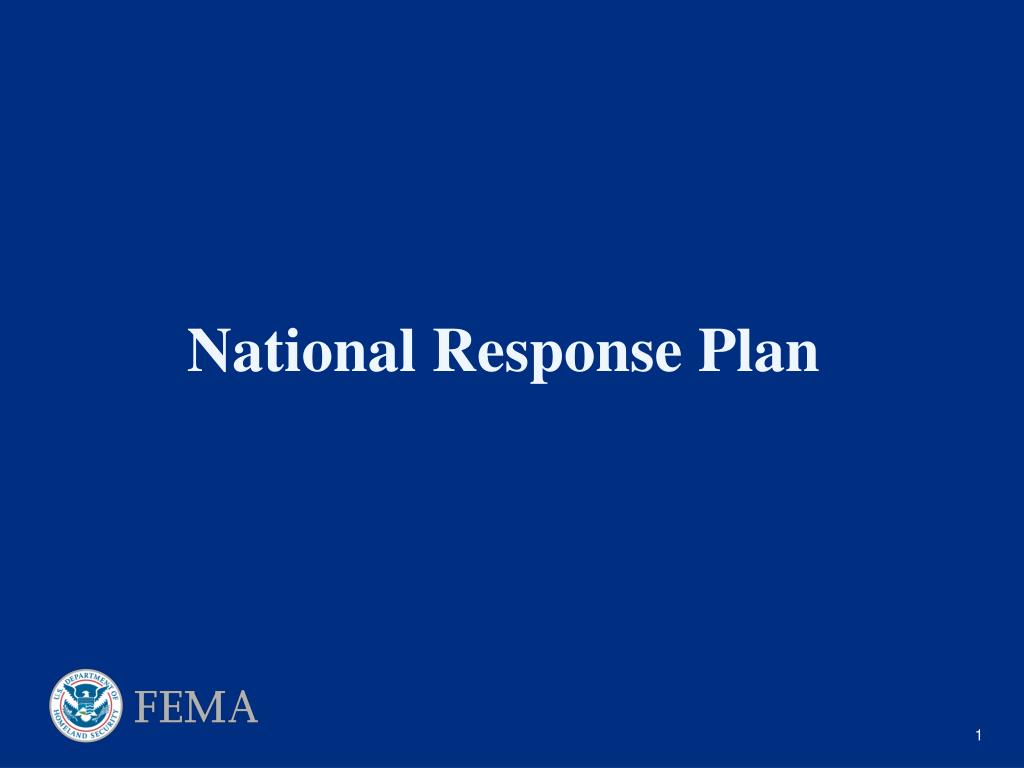 PPT - National Response Plan PowerPoint Presentation, free download ...