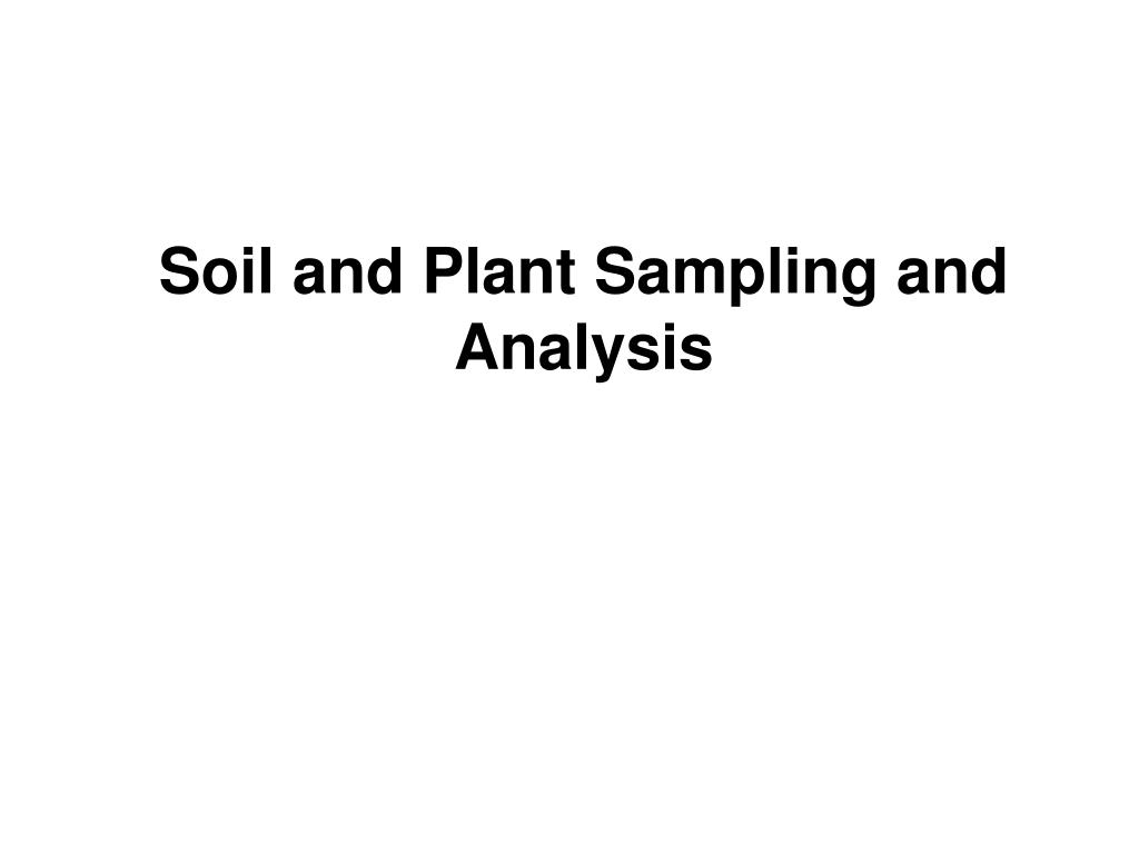 PPT - Soil and Plant Sampling and Analysis PowerPoint Presentation ...