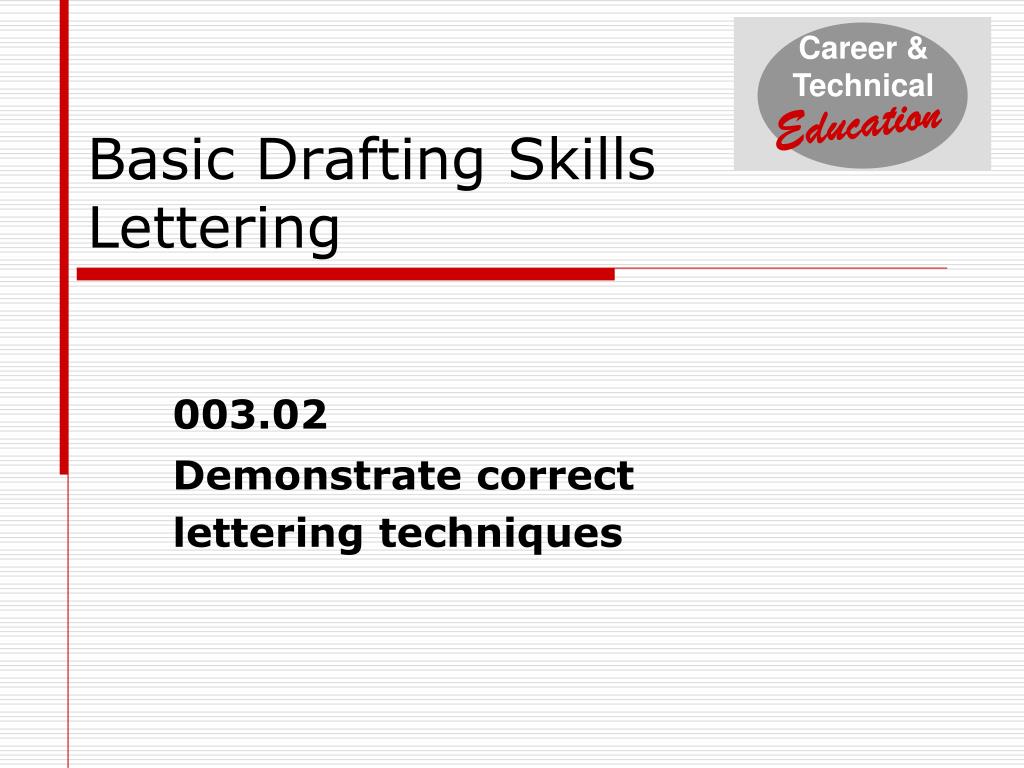 PPT - Basic Drafting Skills Lettering PowerPoint Presentation, free ...
