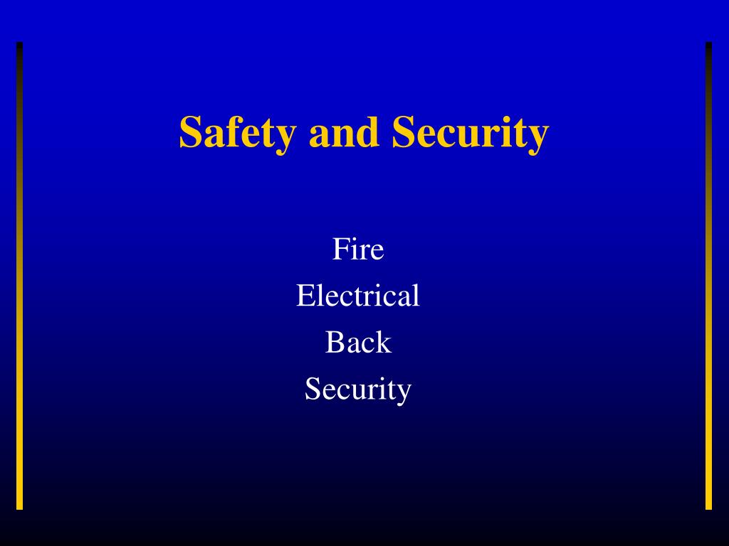 PPT - Safety and Security PowerPoint Presentation, free download - ID ...