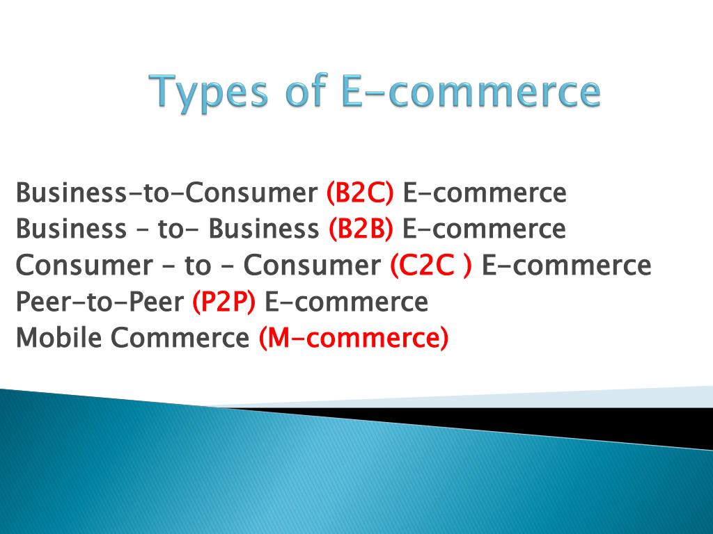 PPT - Types of E-commerce PowerPoint Presentation, free download - ID ...