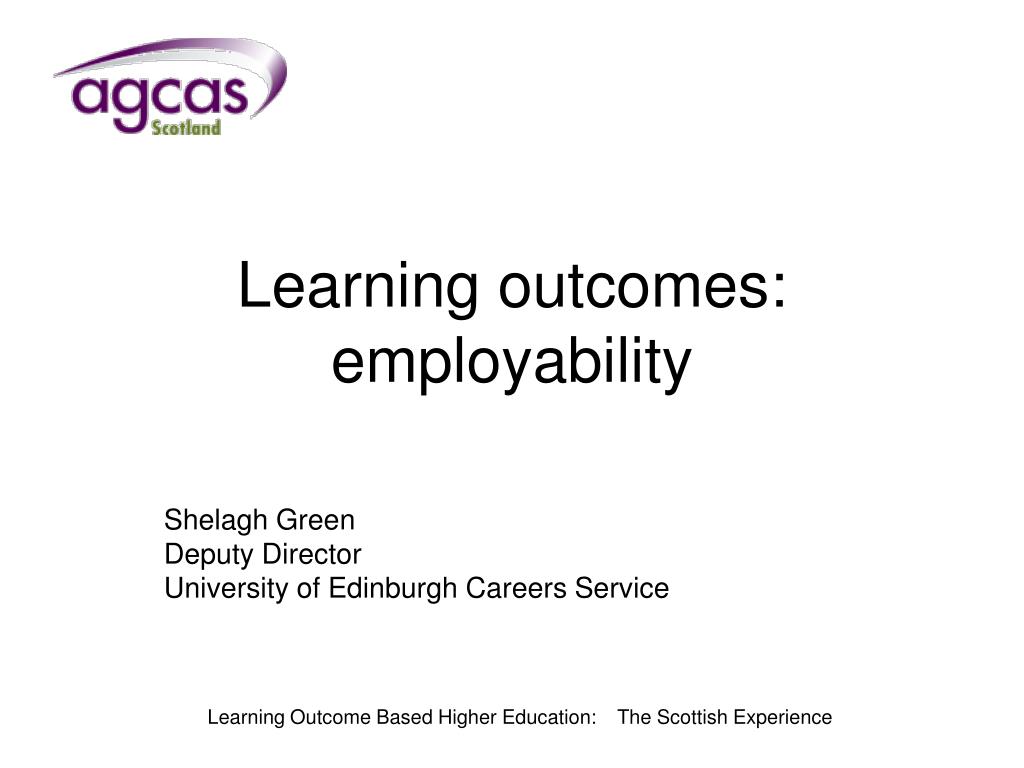 PPT - Learning outcomes: employability PowerPoint Presentation, free ...