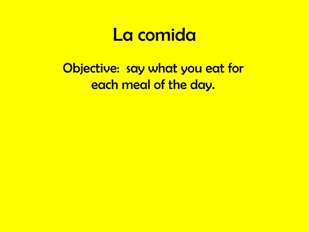 PPT - La comida PowerPoint Presentation, free download - ID:1764642