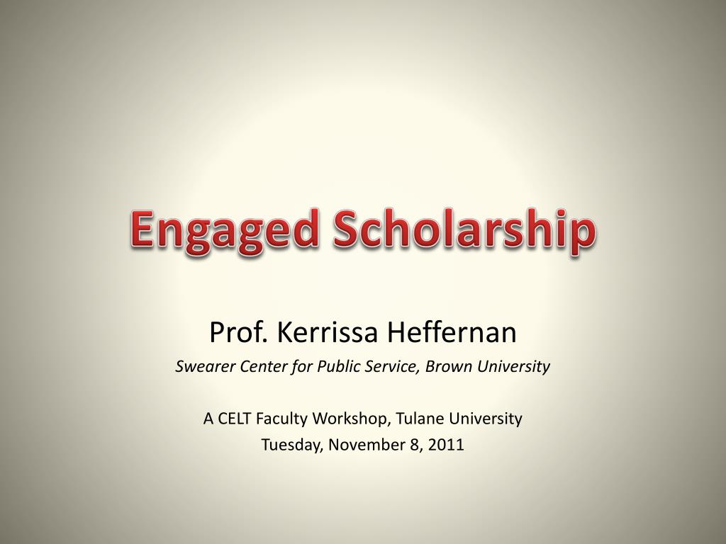 PPT - Engaged Scholarship PowerPoint Presentation, free download - ID ...