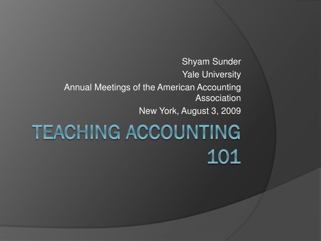 PPT - Teaching Accounting 101 PowerPoint Presentation, free download ...