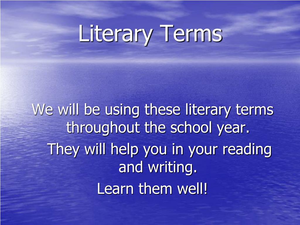 PPT - Literary Terms PowerPoint Presentation, free download - ID:1771214