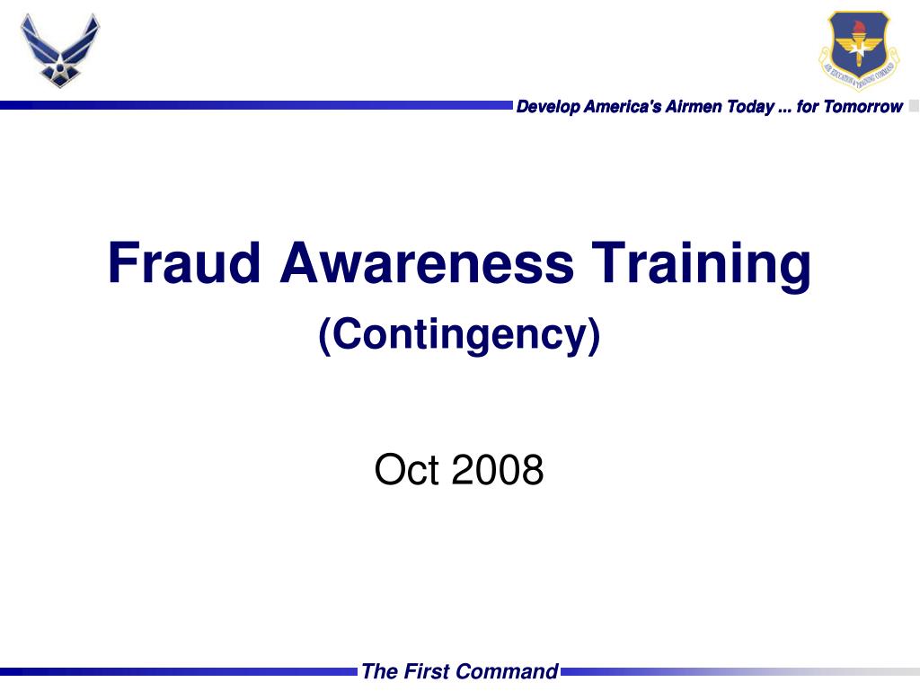 PPT - Fraud Awareness Training (Contingency) PowerPoint Presentation ...