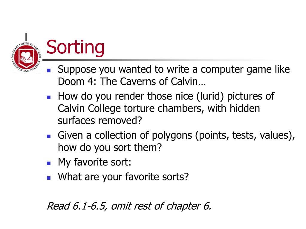 PPT - Sorting PowerPoint Presentation, free download - ID:1772315