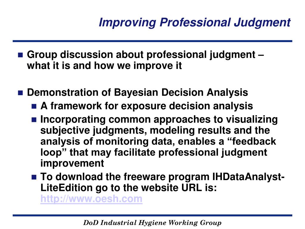 PPT - Improving Professional Judgment PowerPoint Presentation, free ...