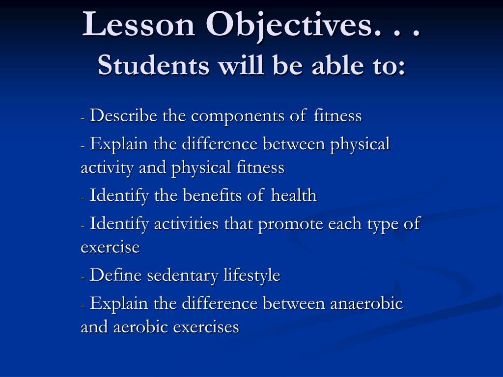 PPT - Lesson Objectives. . . Students will be able to: PowerPoint ...