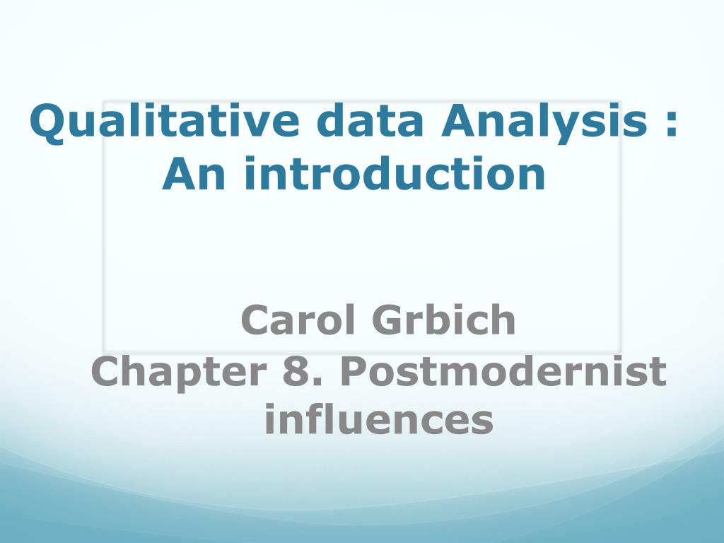 PPT - Qualitative data Analysis : An introduction PowerPoint ...