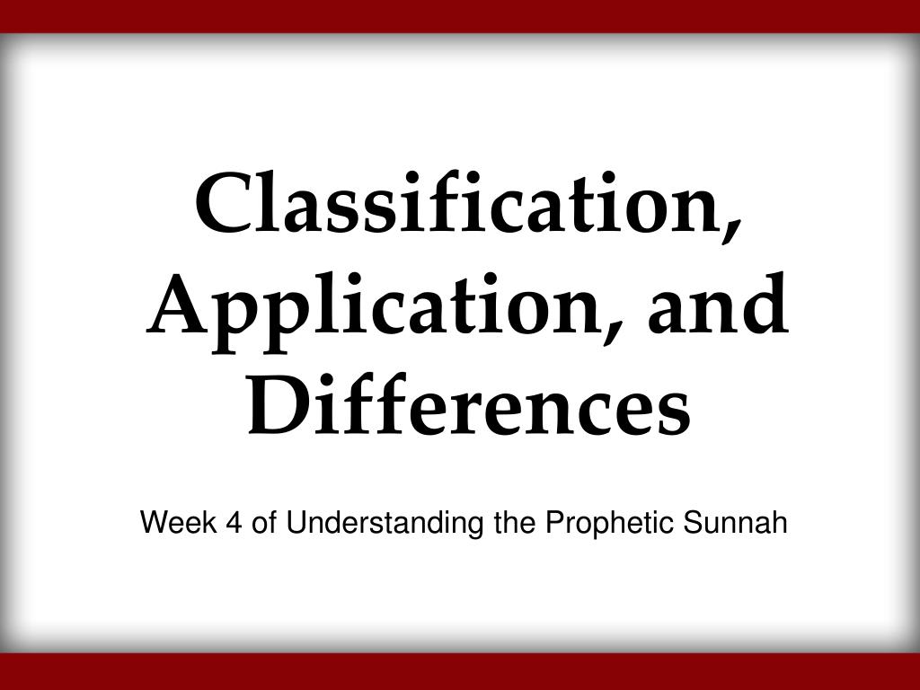 PPT - Classification, Application, and Differences PowerPoint ...