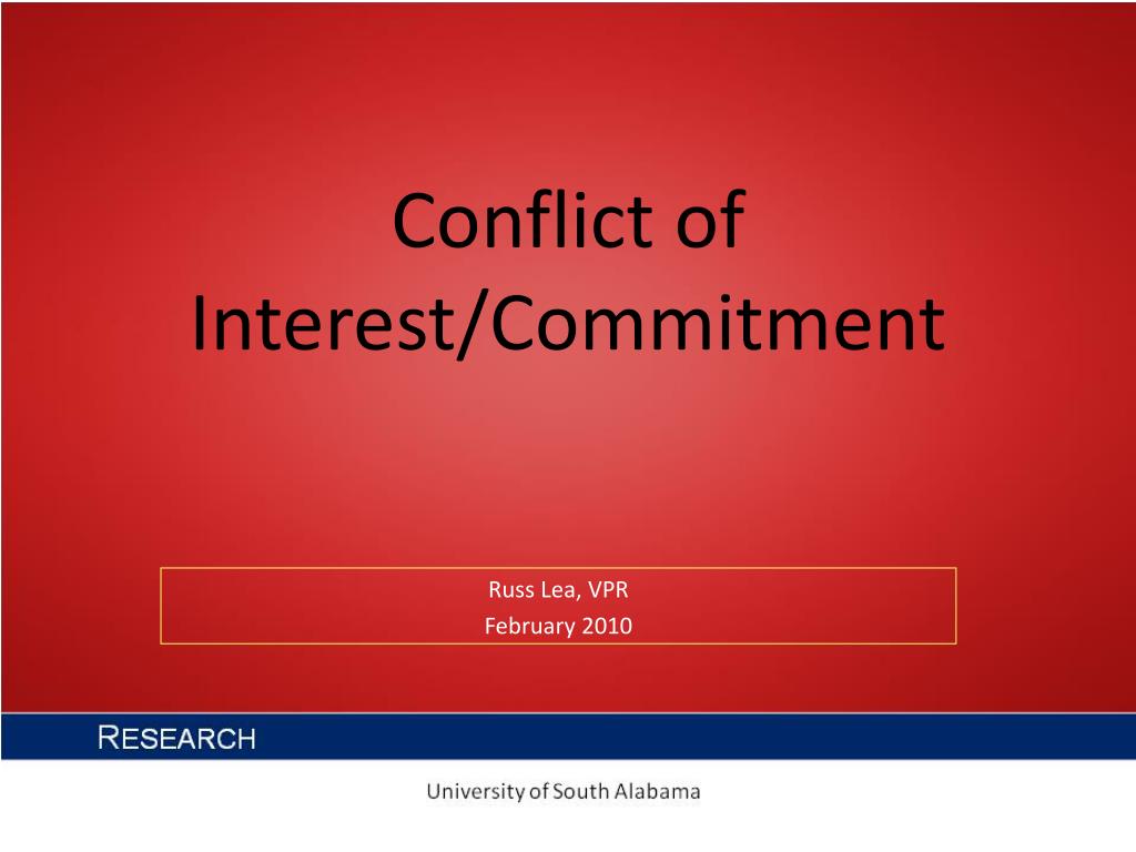 PPT - Conflict of Interest/Commitment PowerPoint Presentation, free ...