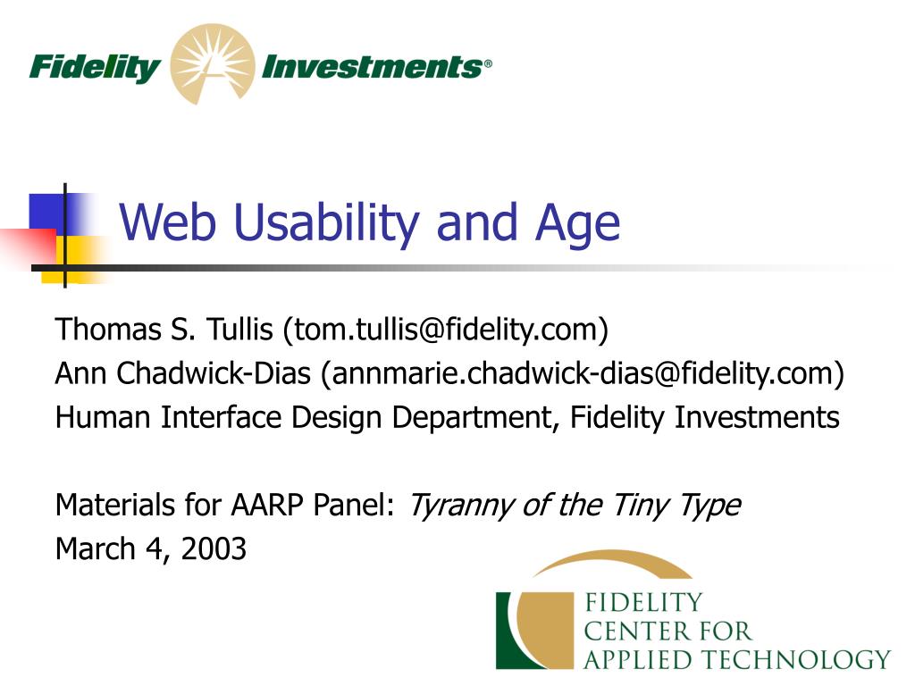 PPT - Web Usability and Age PowerPoint Presentation, free download - ID ...