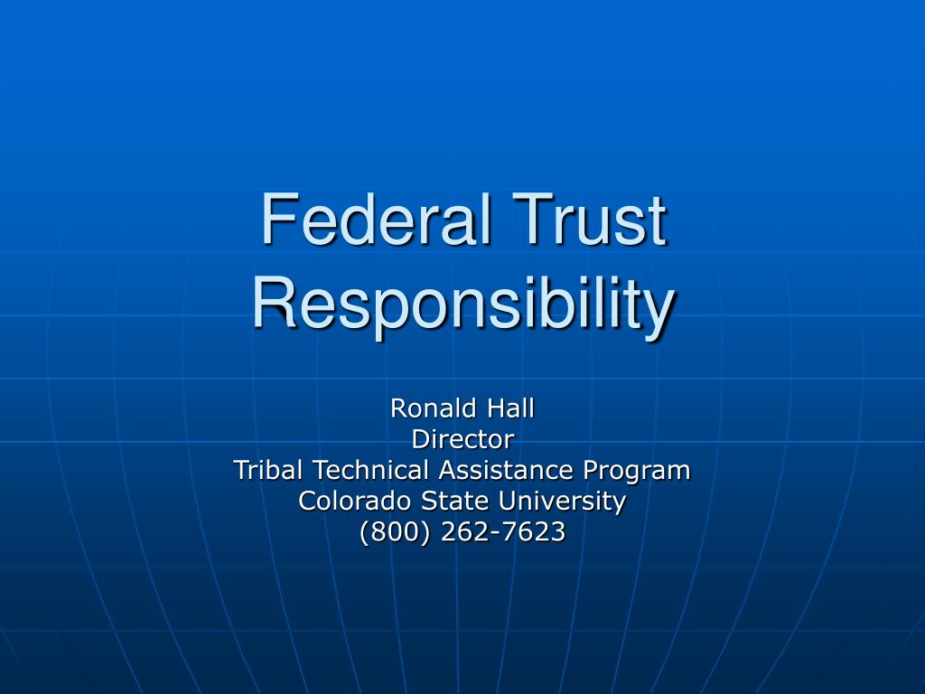 PPT - Federal Trust Responsibility PowerPoint Presentation, free ...