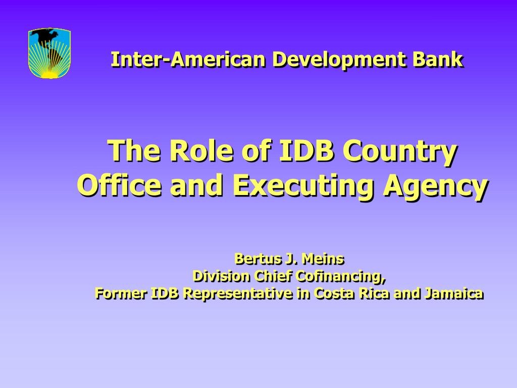 PPT - Inter-American Development Bank PowerPoint Presentation, free ...